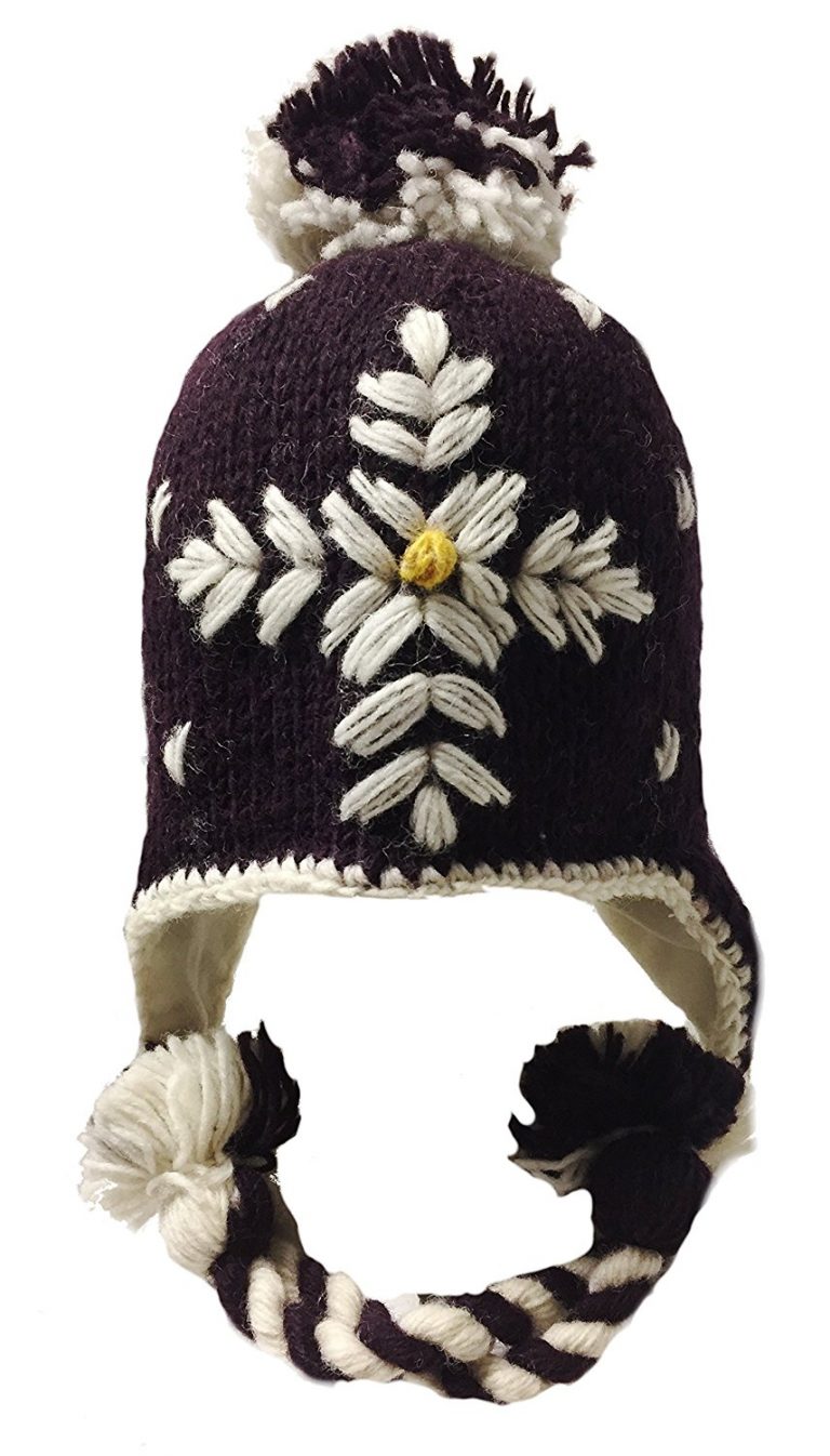 Nepal Hand Knit Sherpa Hat with Ear Flaps - fishingnew