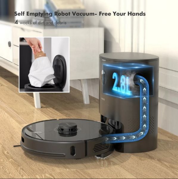 Self-Emptying Dustbin Robot Vacuum Cleaner - fishingnew